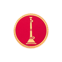 Blackinton A3027 Lieutenant Bugle Seal with Rope Rim