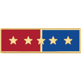 Blackinton A7141-D Two Section Commendation Bar with Five Stars