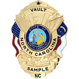 Blackinton B3462-NC Shield with American and North Carolina Flags