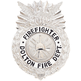 Blackinton BH1840 Fire badge with eagle and wreath sides