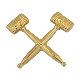 Smith & Warren C100XT Two Crossed Gavels (Individual)
