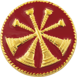 Smith & Warren Four Bugles Hat/Coat Disc C103E (1.625")