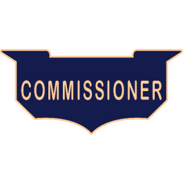 Smith & Warren C506E_COMMISSIONER Enameled Commissioner Title Panel Pin