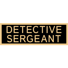 Smith & Warren C516E_DETECTIVE_SERGEANT Enameled Det. Sergeant Title Panel