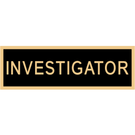 Smith & Warren C516E_INVESTIGATOR Enameled Investigator Title Panel