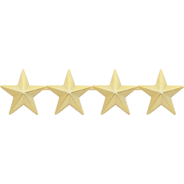 Smith & Warren C518S_4 Four Smooth Stars - 3/4" Height (Individual)