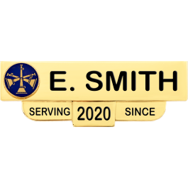 Smith & Warren C600LS Large Serving Since Nameplate w/ Seal (3" x 1.188")