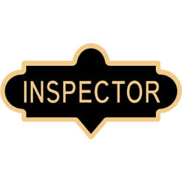 Smith & Warren C624_INSPECTOR Inspector Enameled Title Panel Lapel Pin