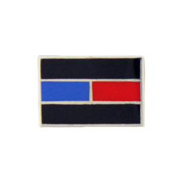 Thin Blue/Red Line Lapel Pin-Silver