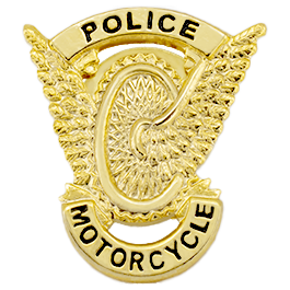 Smith & Warren SB8607 Small Motorcycle Wings "POLICE MOTORCYCLE"