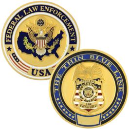 Thin Blue Line Federal Challenge Coin