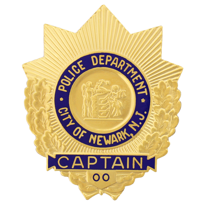 Blackinton B2910 Newark, NJ Badge with Starburst and Wreath